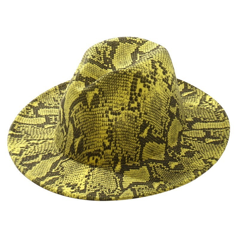 TRENDY SNAKE PRINT FEDORA HAT HAT002 > Hats , Caps > Mezon Handbags