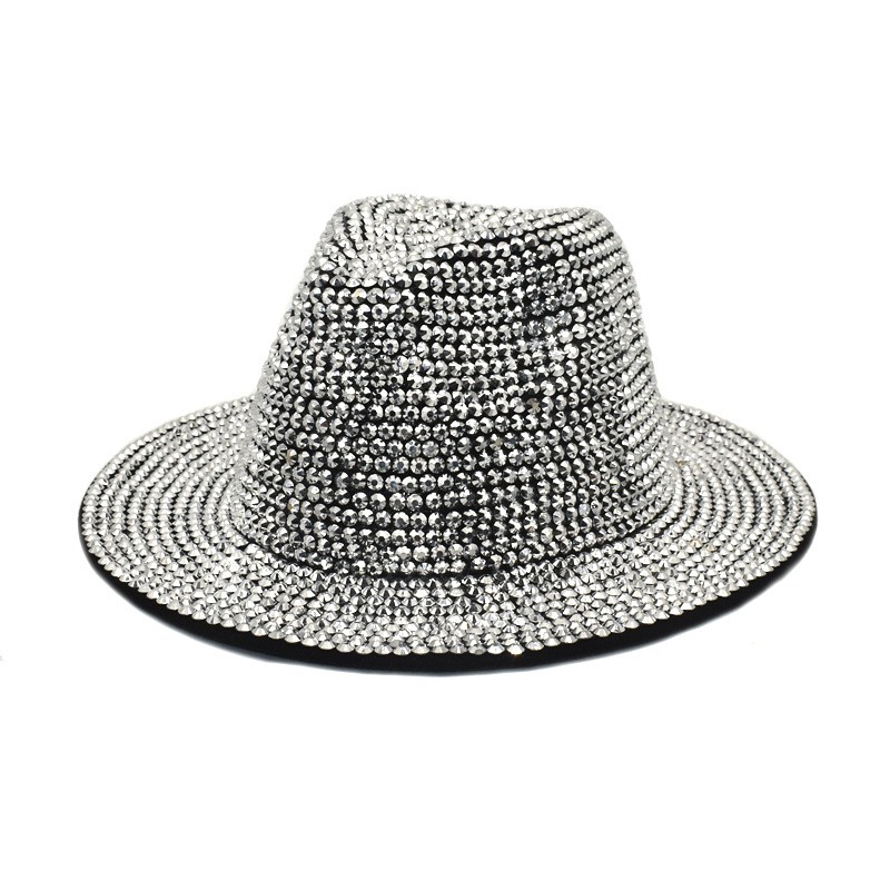 Stylish Rhinestone Fedora Hat HAT005 > Rhinestone Hats > Mezon Handbags