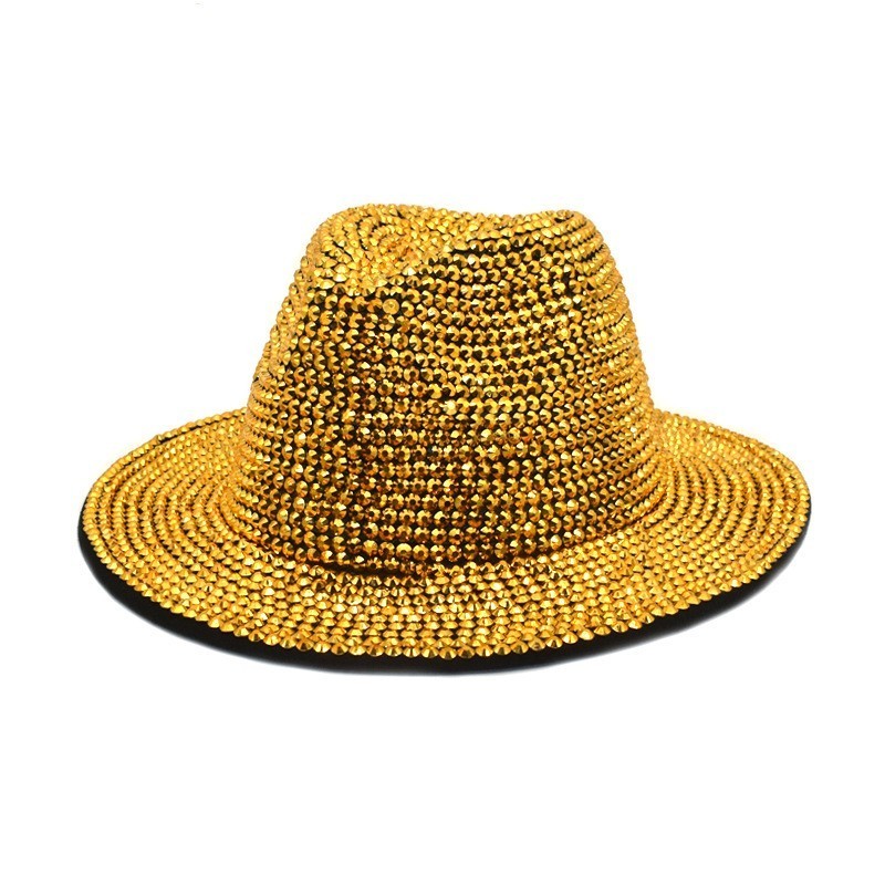 Stylish Rhinestone Fedora Hat HAT005 > Rhinestone Hats > Mezon Handbags
