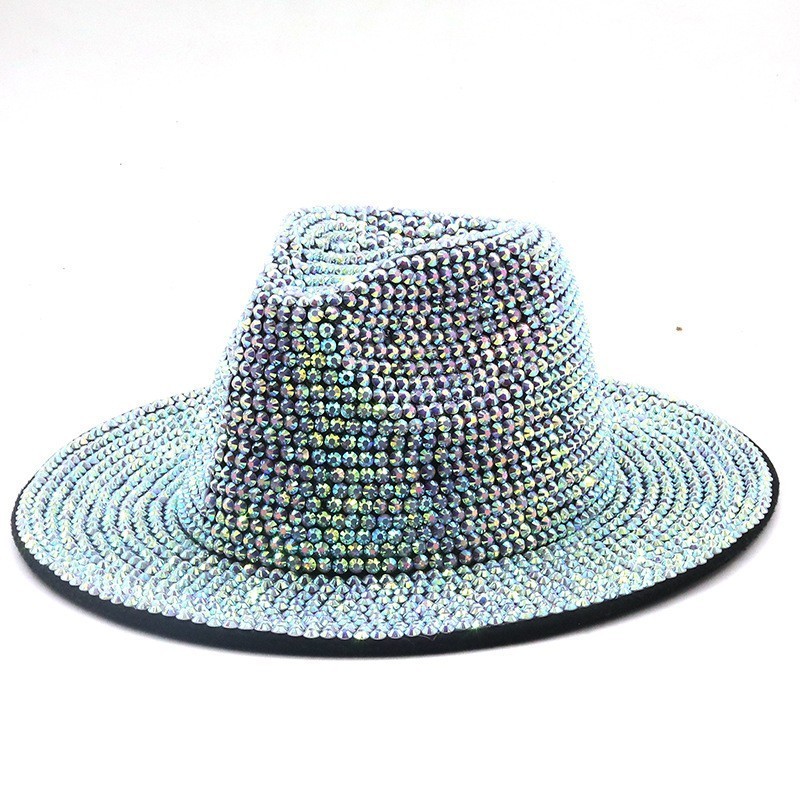 Stylish Rhinestone Fedora Hat HAT005 > Rhinestone Hats > Mezon Handbags