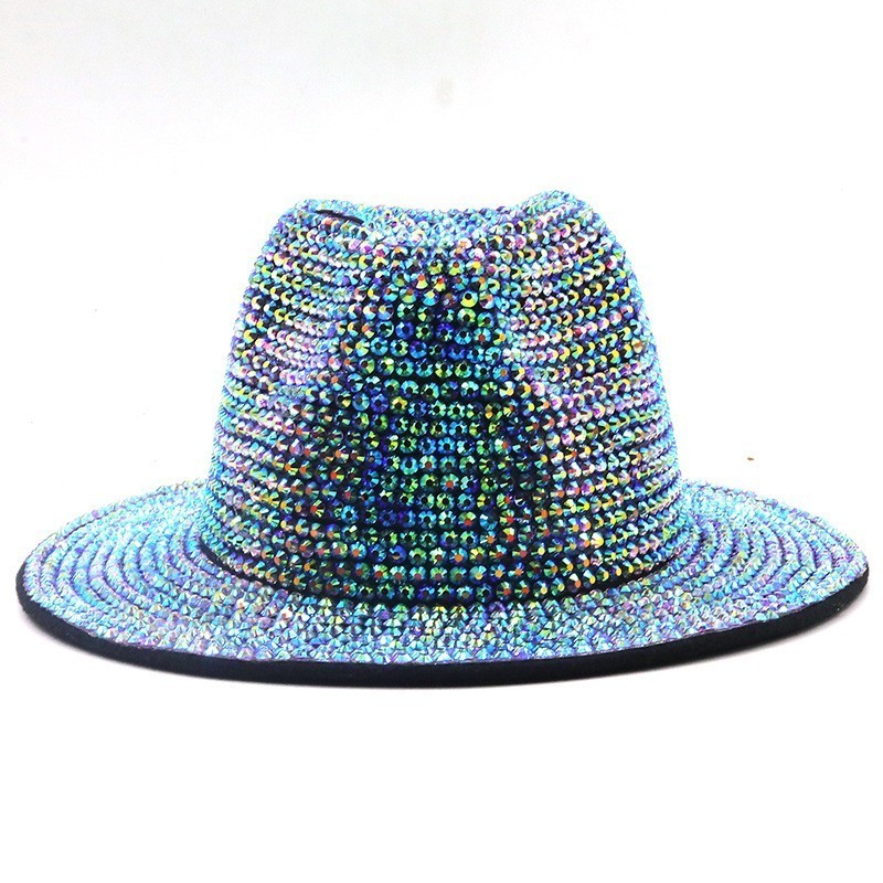 Stylish Rhinestone Fedora Hat HAT005 > Rhinestone Hats > Mezon Handbags