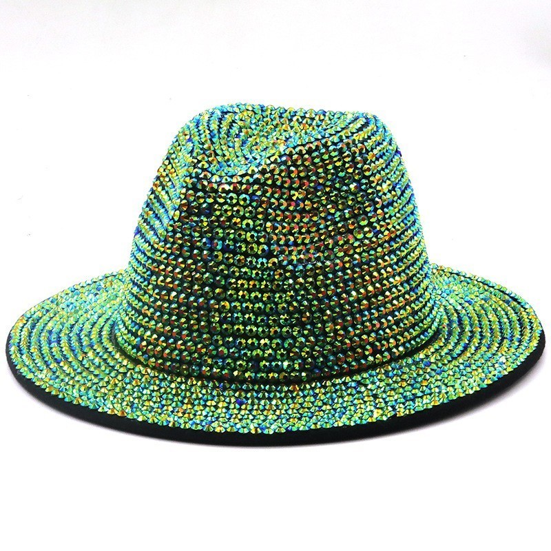 Stylish Rhinestone Fedora Hat HAT005 > Rhinestone Hats > Mezon Handbags