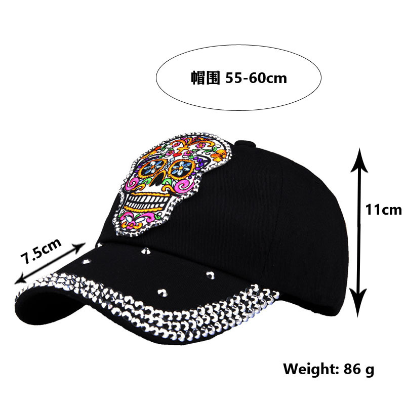 Vintage Sugar Skull Monogram Patch Embroidery Cap > Hats , Caps > Mezon ...