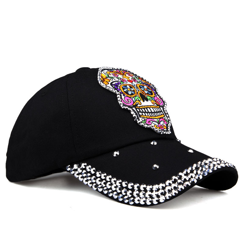 Vintage Sugar Skull Monogram Patch Embroidery Cap > Hats , Caps > Mezon ...