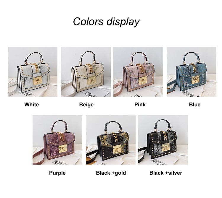 Stylish Top Flap Riveted Satchel 17339 > Satchel > Mezon Handbags