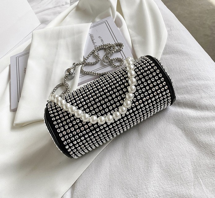 Pearl Handle Sequin Shoulder Bag > Shoulder Bags, Backpack > Mezon Handbags