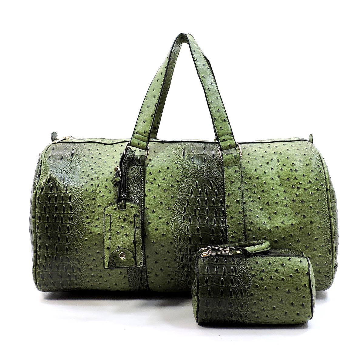 Ostrich Print Embossed 2 in 1 Weekender Duffel Bag FW-LF128 > Fashion ...