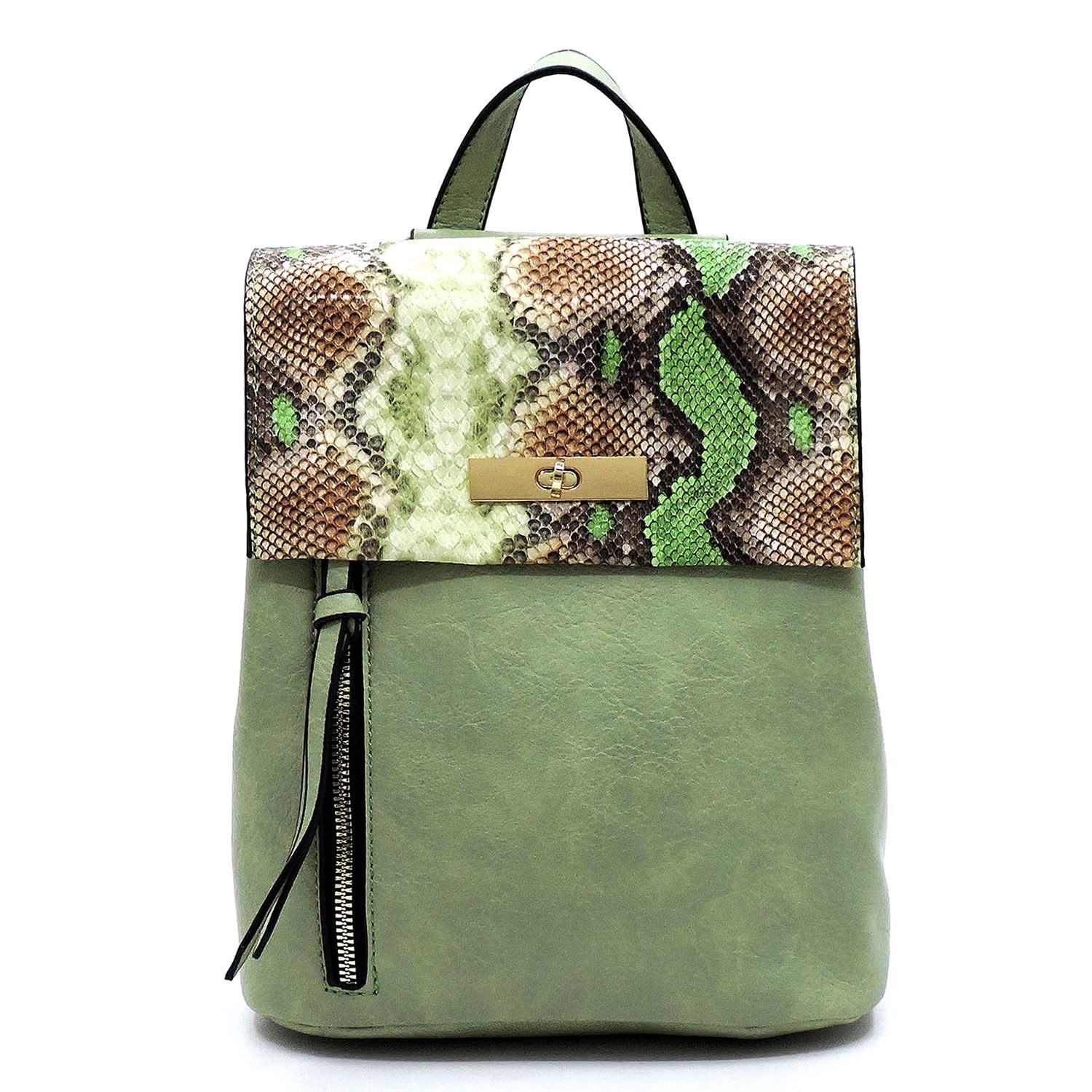 Medium Snake Print Convertible Backpack Shoulder Bag FW-LHU313 > Animal ...