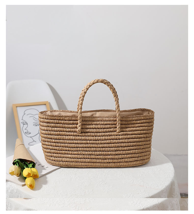 Stylish Natural Woven Draw String Tote > Tote Bags > Mezon Handbags