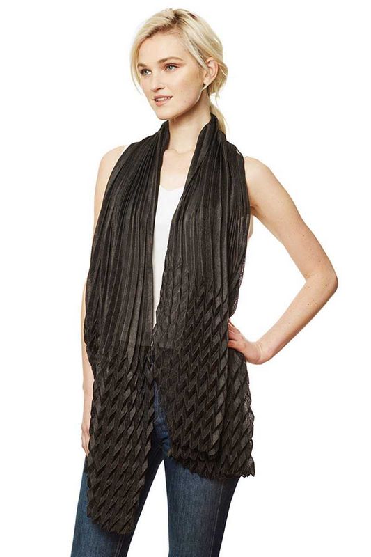 SOLID PLEATED SCARF JY-CS9118 > Scarves > Mezon Handbags