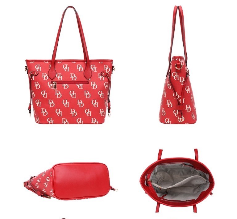 2-IN-1 CLASSIC MONOGRAM D TOTE WALLET SET DD-8608W > Classic Bags ...