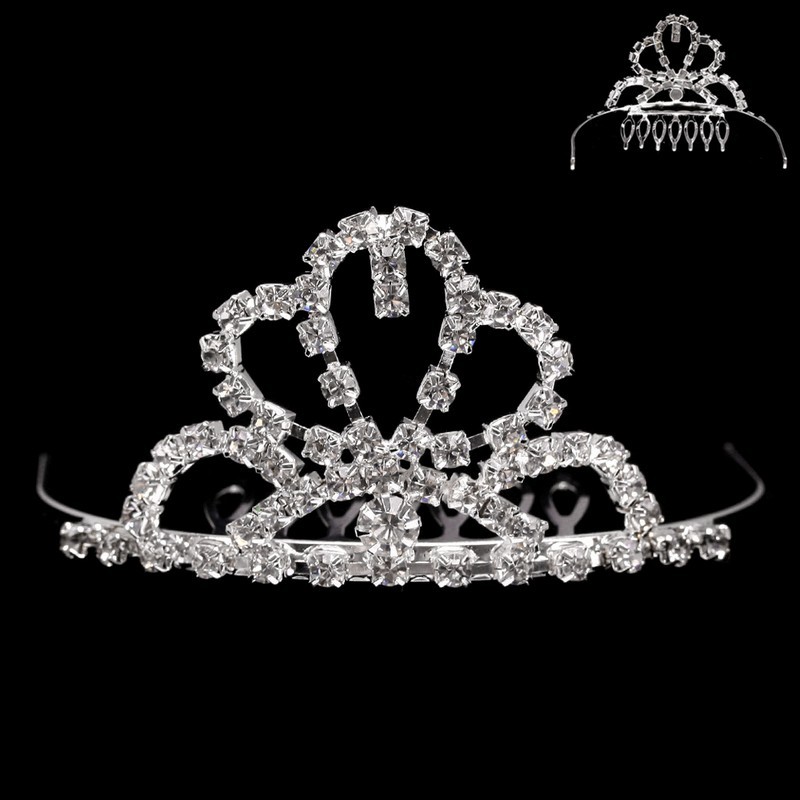 STYLISH RHINESTONE MINI TIARA COMB SLHCY8757 > Bridal > Mezon Handbags