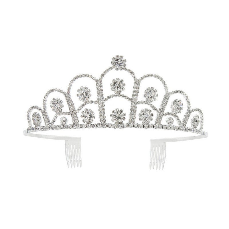 STYLISH FLORETS RHINESTONE TIARA SLHTY4462 > Bridal > Mezon Handbags