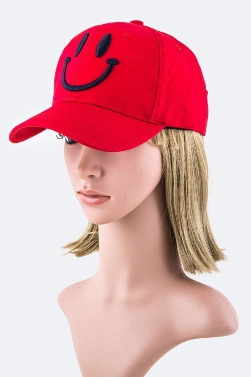 Embroidered Smily Face Cap LA-CH0015 > Hats , Caps > Mezon Handbags