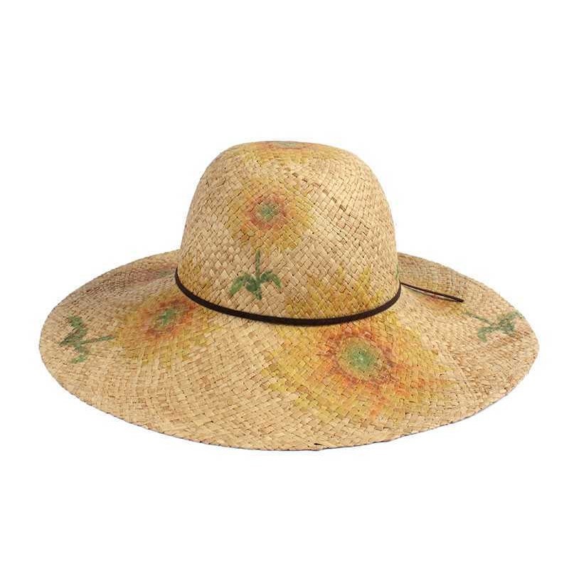 NATURAL FIBER FLORAL PRINT HAT JY-548 > Straw Hats, Summer Hat > Mezon ...