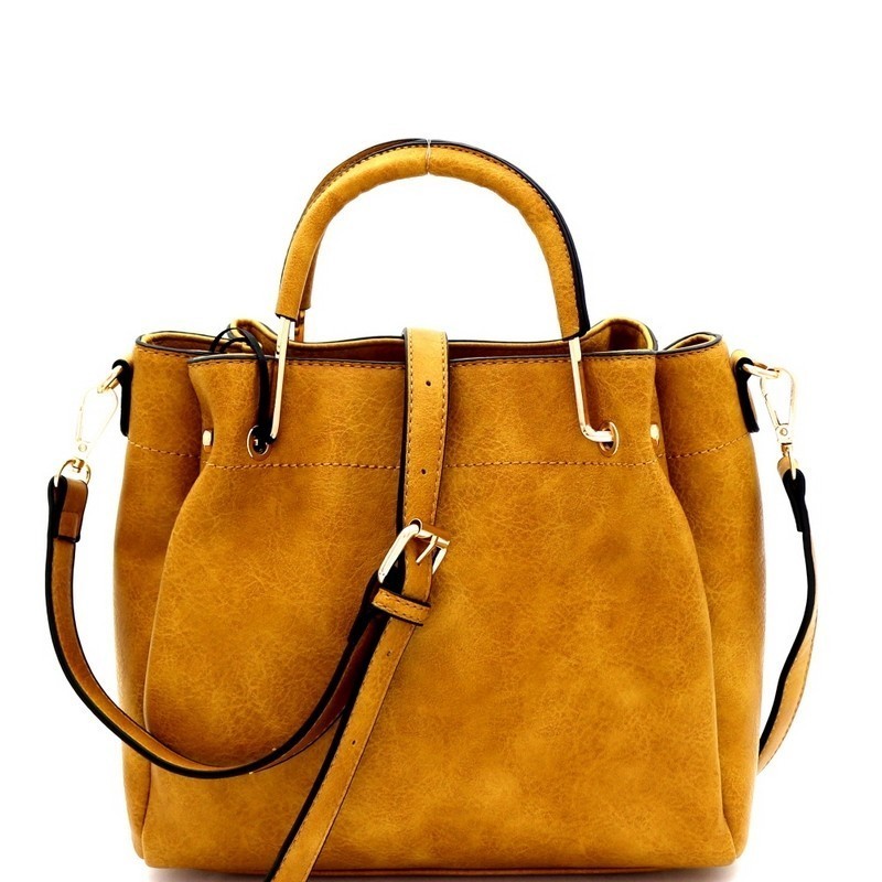 MEDIUM METAL HANDLE BUCKET SATCHEL MH-LF5043 > Designer Handbags ...