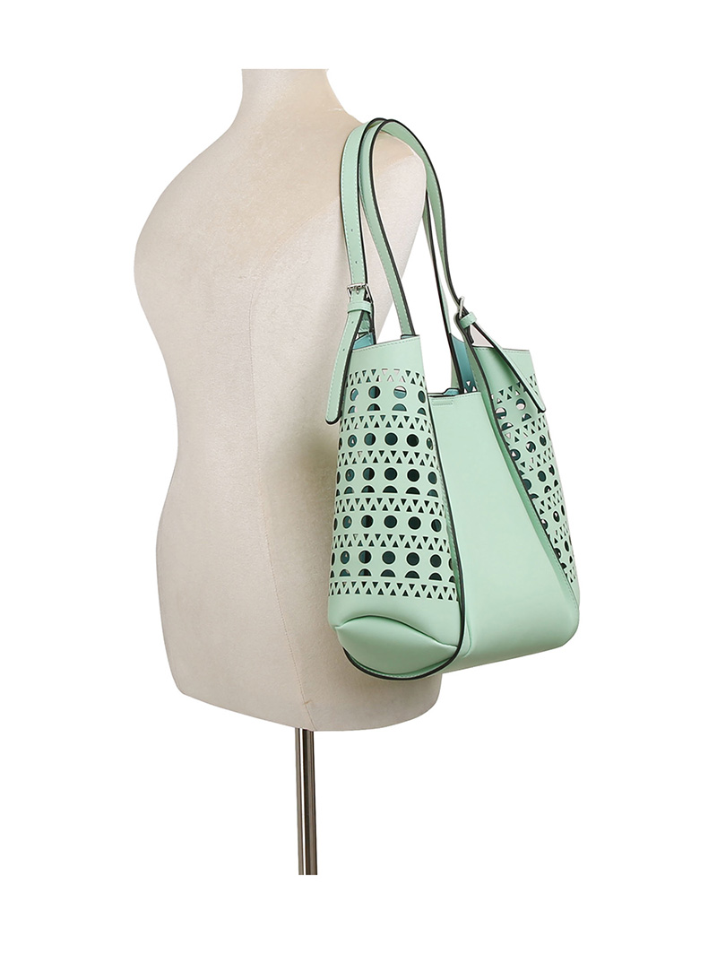 Laser Cut 2-in-1 Satchel Shoulder Bag > Fashion Handbags > Mezon Handbags