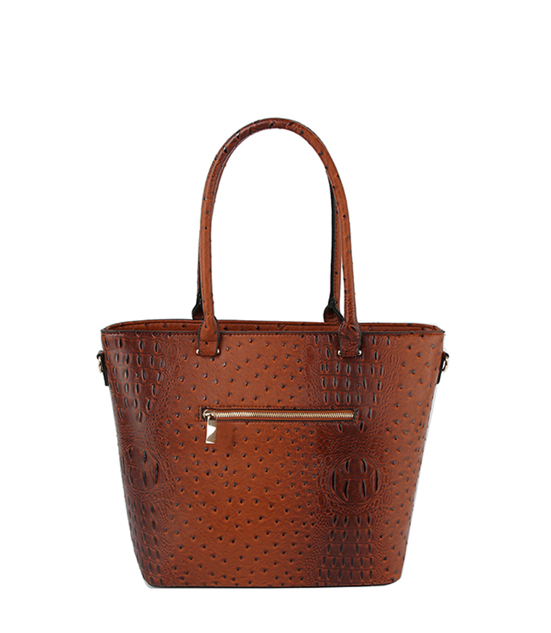 Ostrich Croc Front Pocket 3-in-1 Shopper Set > Croc & Animal Print ...