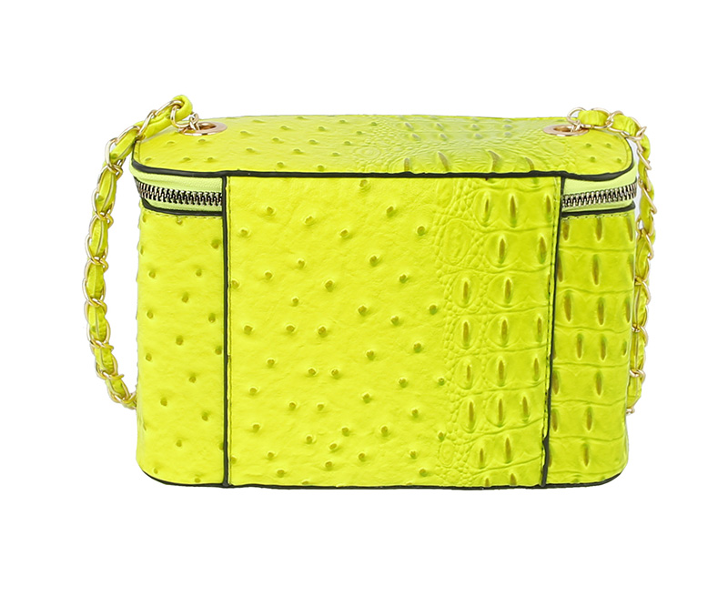 Ostrich Croc Queen Bee Stripe Boxy Crossbody Bag Satchel > Satchel ...