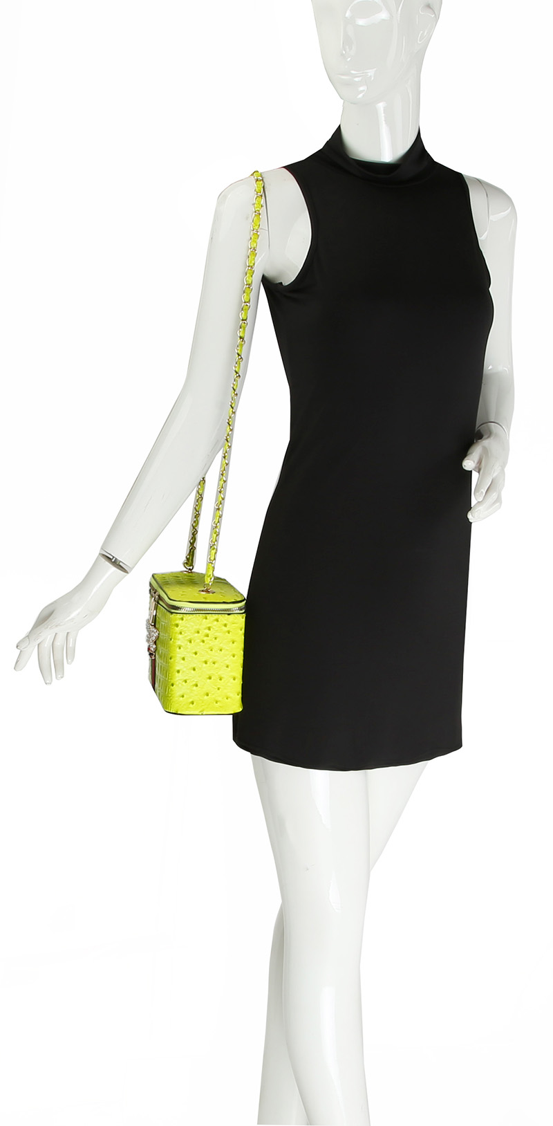 Ostrich Croc Queen Bee Stripe Boxy Crossbody Bag Satchel > Satchel ...