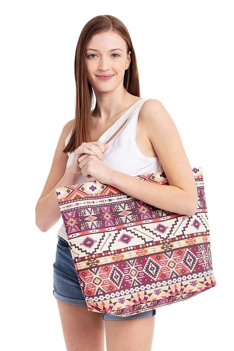 AZTEC PATTERN TOTE BAG JY-MB0086 > Tote Bags > Mezon Handbags