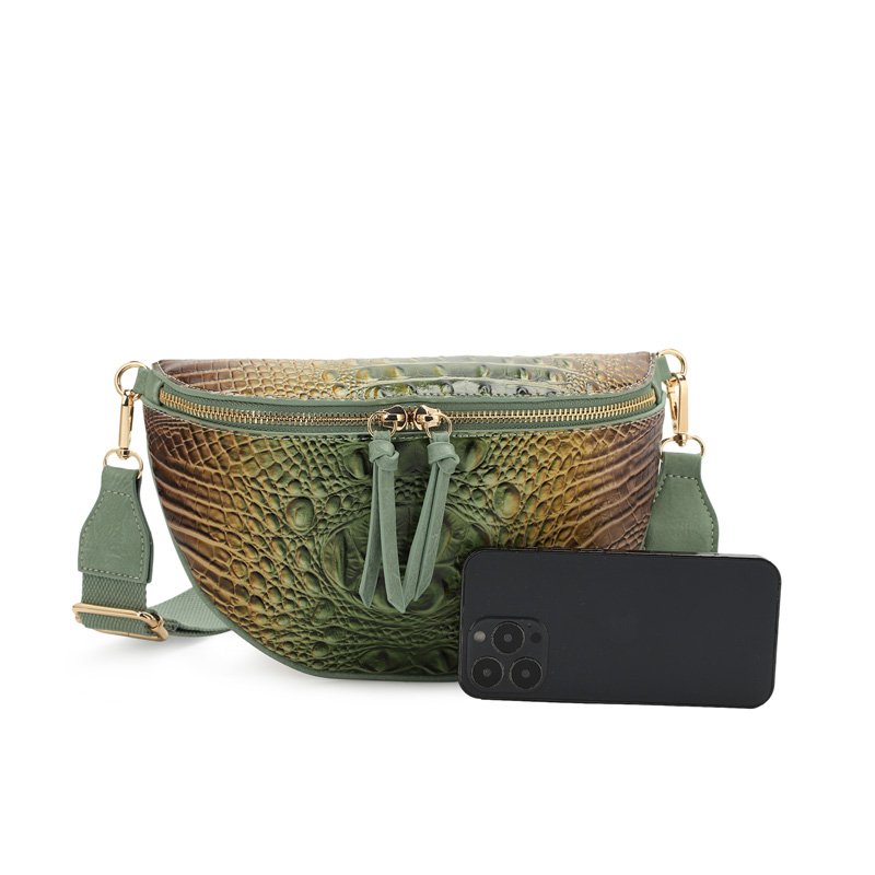 Rainbow Spliced Crocodile Pattern Fanny Pack > Croc & Animal Print ...
