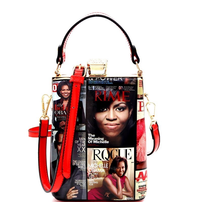 MAGAZINE PRINT HOLOGRAM MEDIUM SATCHEL MH-MB5012H > Magazine Handbags ...