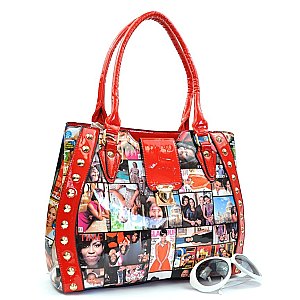 Michele Obama Dual Compartmet Satchel Handbag > Magazine Handbags ...