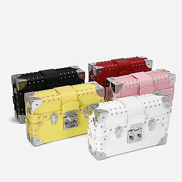FASHION RECTANGULAR STUDDED SHOULDER BAG LH2-17024 > Shoulder Bags ...