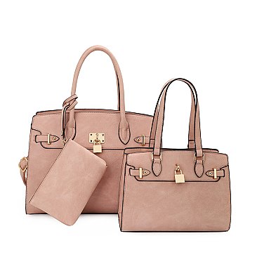 3 in-1 Twin Tote-Satchel Value Set and wallet > Satchel > Mezon Handbags