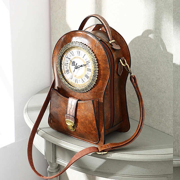 Functional Clock Face Backpack Shoulder Handbag > Boutique Handbags ...