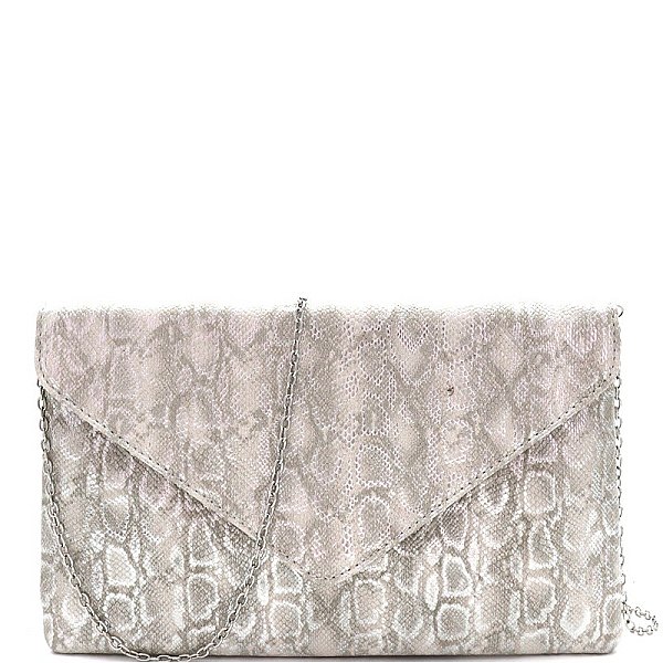 SNAKE PRINT ENVELOPE CLUTCH MH-PPC6889 > Fashion Handbags > Mezon Handbags