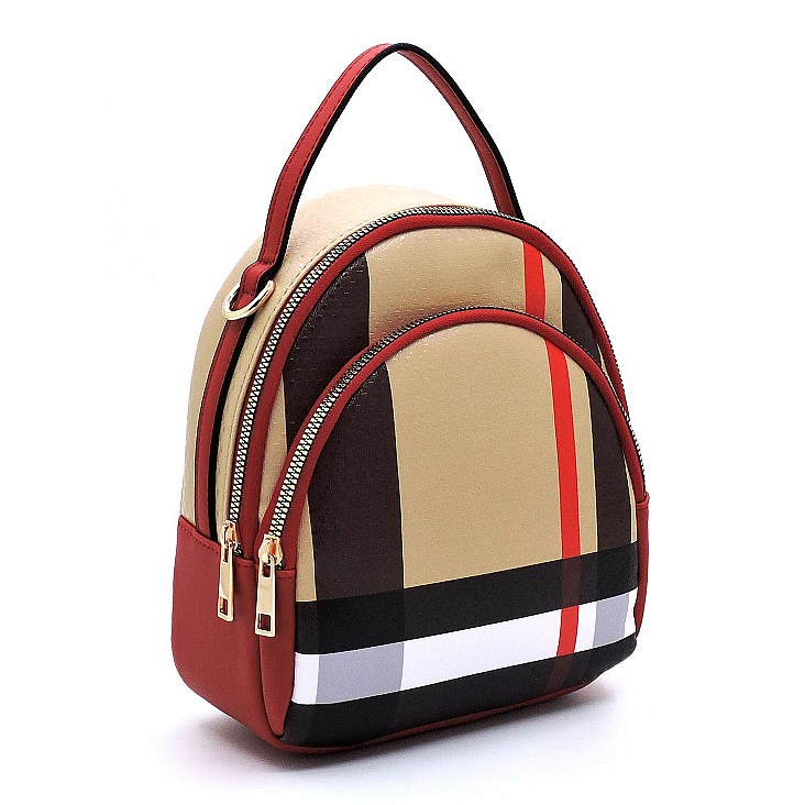 Convertible Tartan Plaid Check Backpack Satchel CH-BT2751 > Classic ...