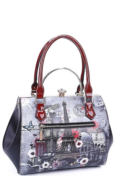 Nicole Lee FRAME COLLECTION DOUBLE HANDLE BAG JYLMD-15002 > Mezon Handbags