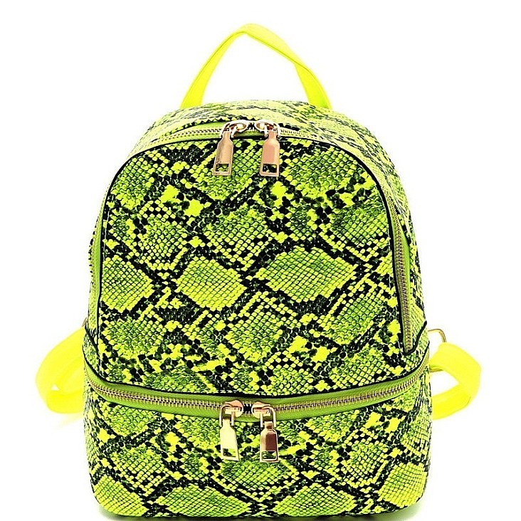 FASHIONABLE SNAKE PRINT BACKPACK MH-PP6898 > Fashion Handbags > Mezon ...