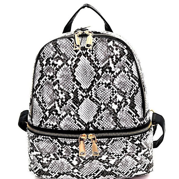 FASHIONABLE SNAKE PRINT BACKPACK MH-PP6898 > Fashion Handbags > Mezon ...