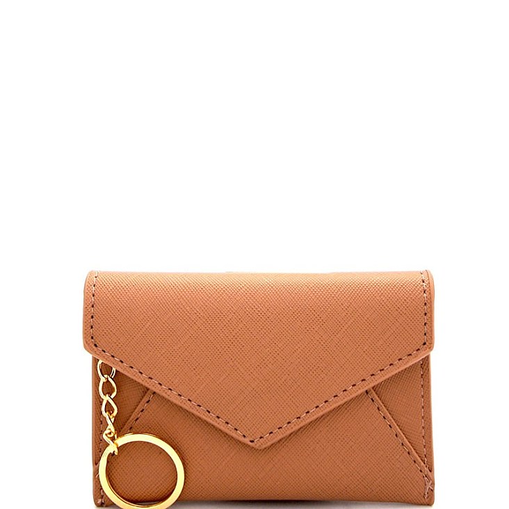 WLW48860-LP Madison West Saffiano Envelope Credit Card Case Wallet with ...