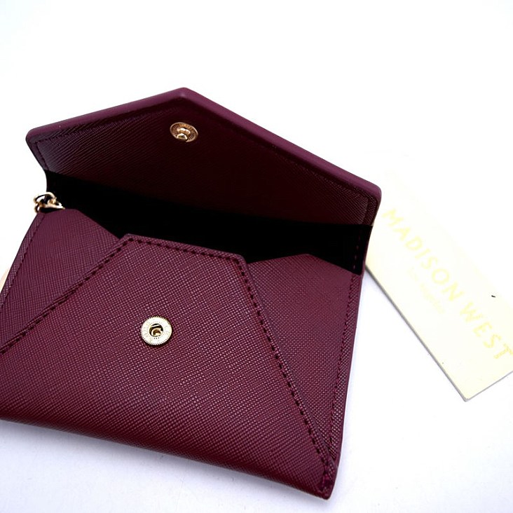 WLW48860-LP Madison West Saffiano Envelope Credit Card Case Wallet with ...